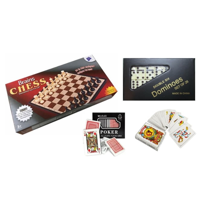 Pack Ajedrez Naipe Español Naipe Ingles y Dominó | Lider