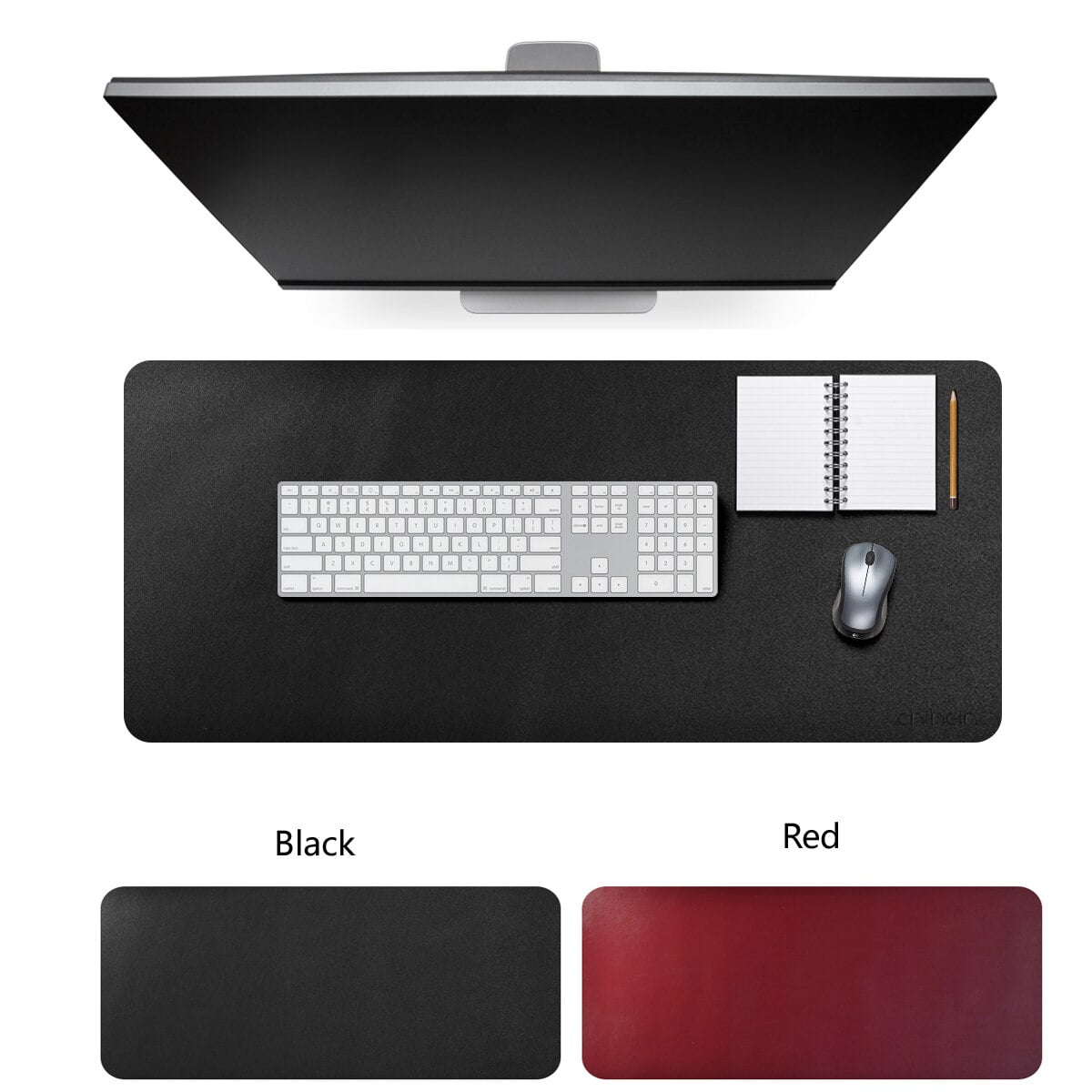Mouse Pad de Cuero Impermeable 80x40 Negro | Lider