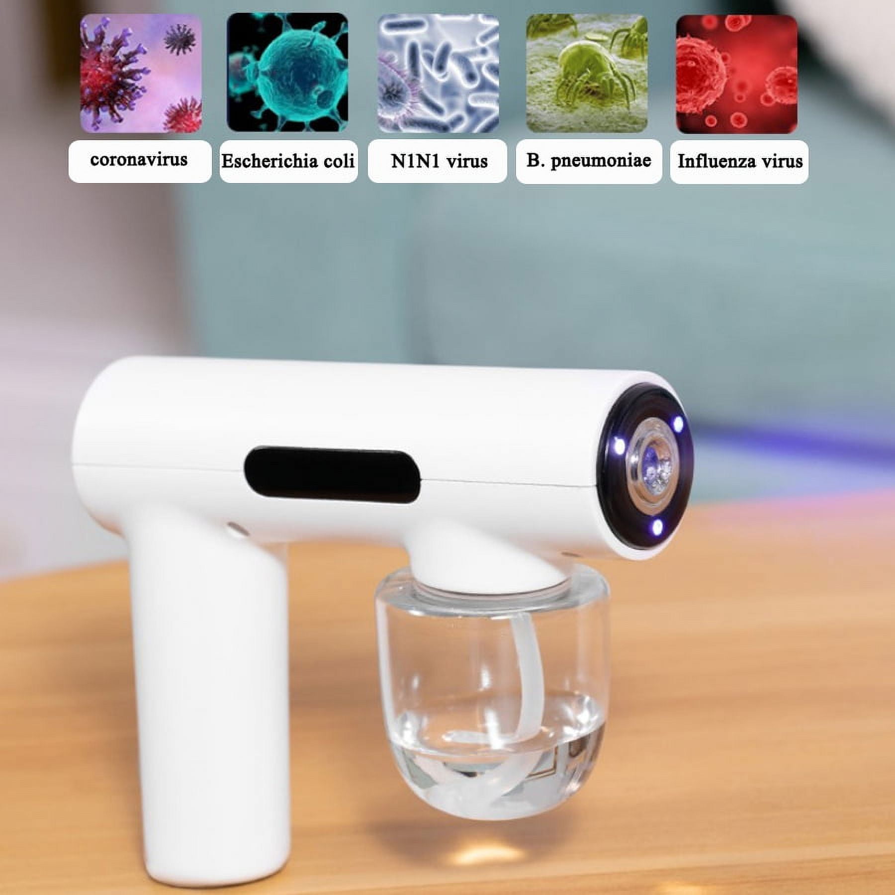 Mini-portable Charging Disinfectant Sprayer, 50ML Nano-blue Light ...