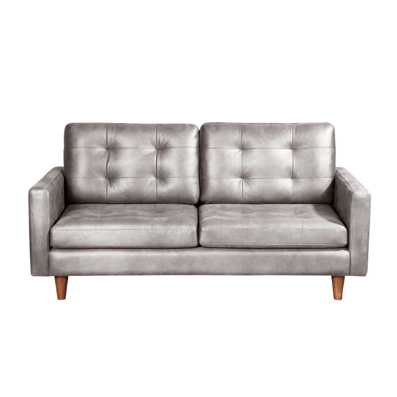 Sofá Napoles 3C Cuero Kentucky Gris | Lider