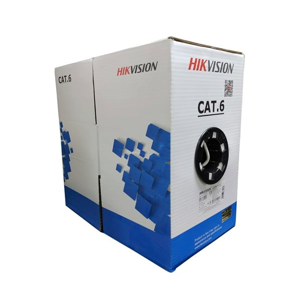 Cable de Red UTP Caja Hikvision Categoria 6 305 metros 100% Cobre Solido Alta Velocidad | Lider