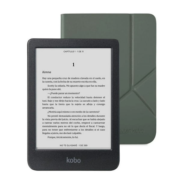 Lector e reader Kobo Clara BW Negro con Funda SleepCover Verde | Lider