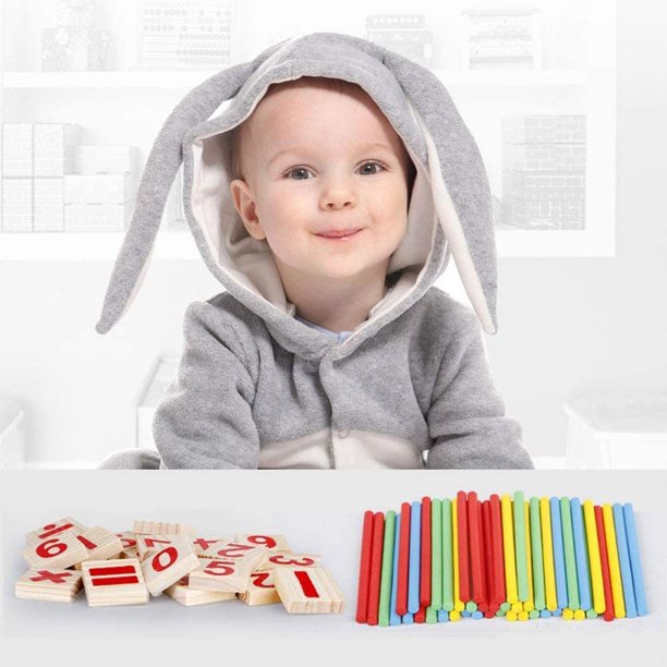 Counting Stick Mathematics Education Toys, Wooden Number Cards And ...