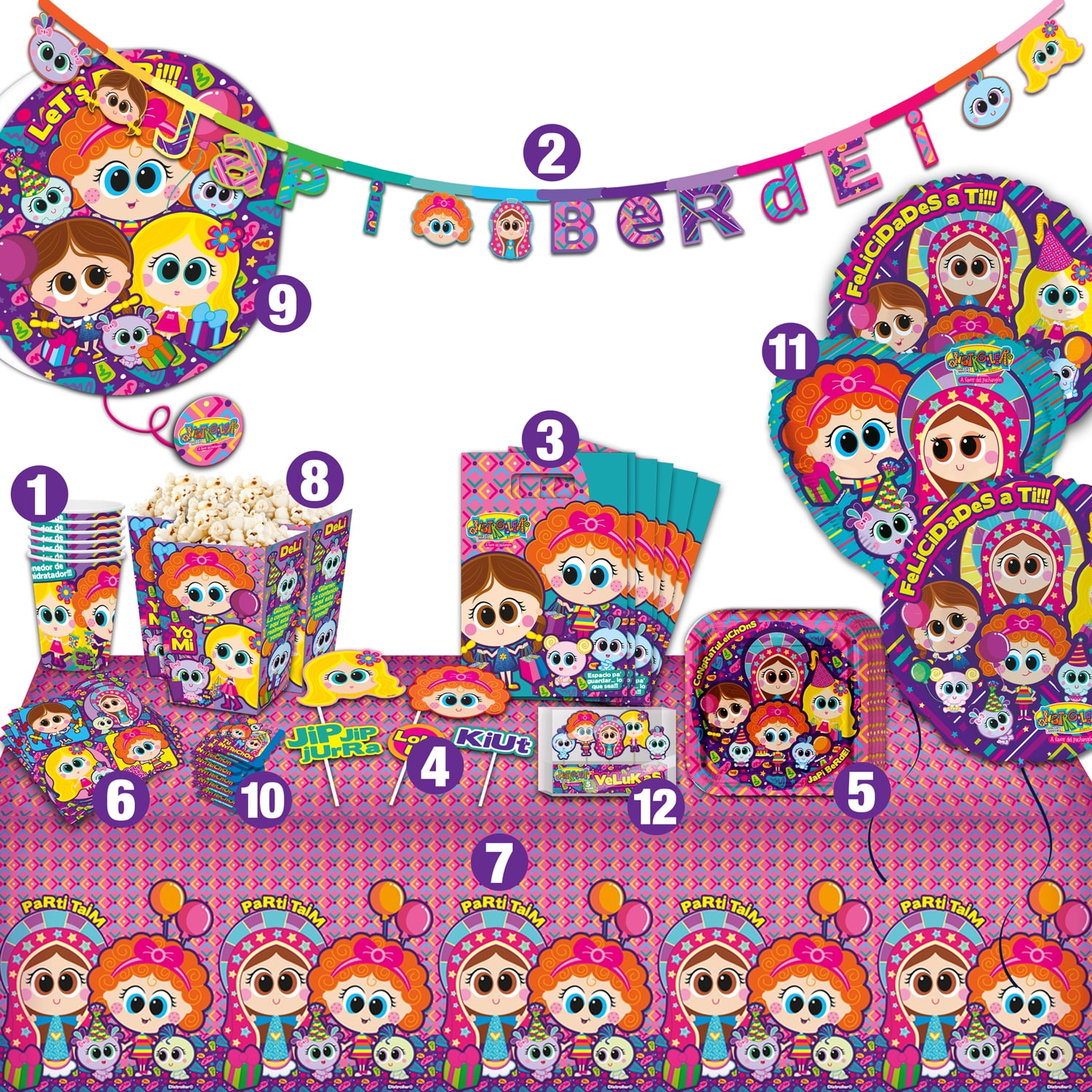 Set Cumpleaños Distroller para 6 Personas Cotillón Pronobel | Lider