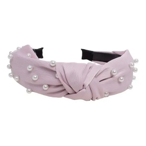 Cintillo Vintage Con Perlas - Lila Claro | Lider
