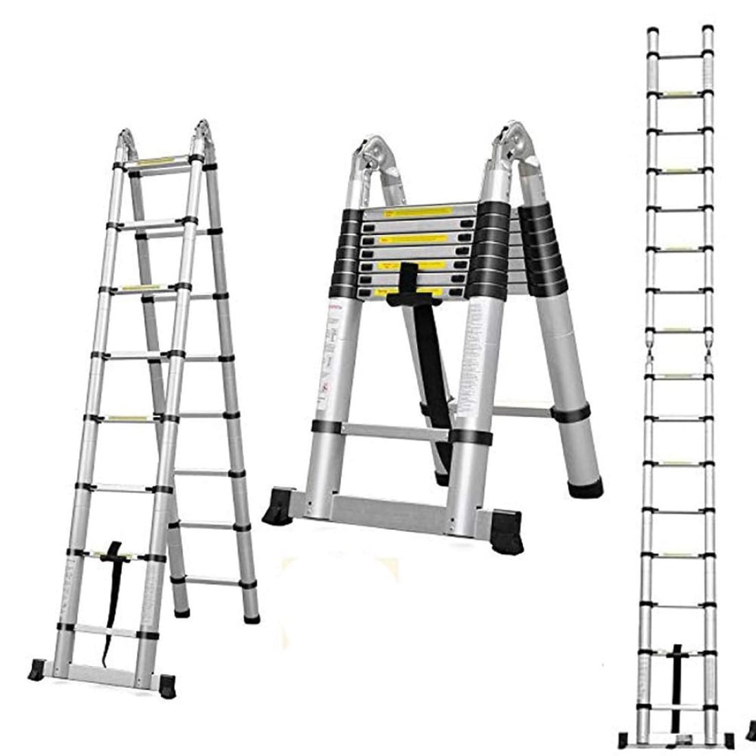 Escalera Telescópica Doble Cara / Tijera 2.2 + 2.2mts | Lider
