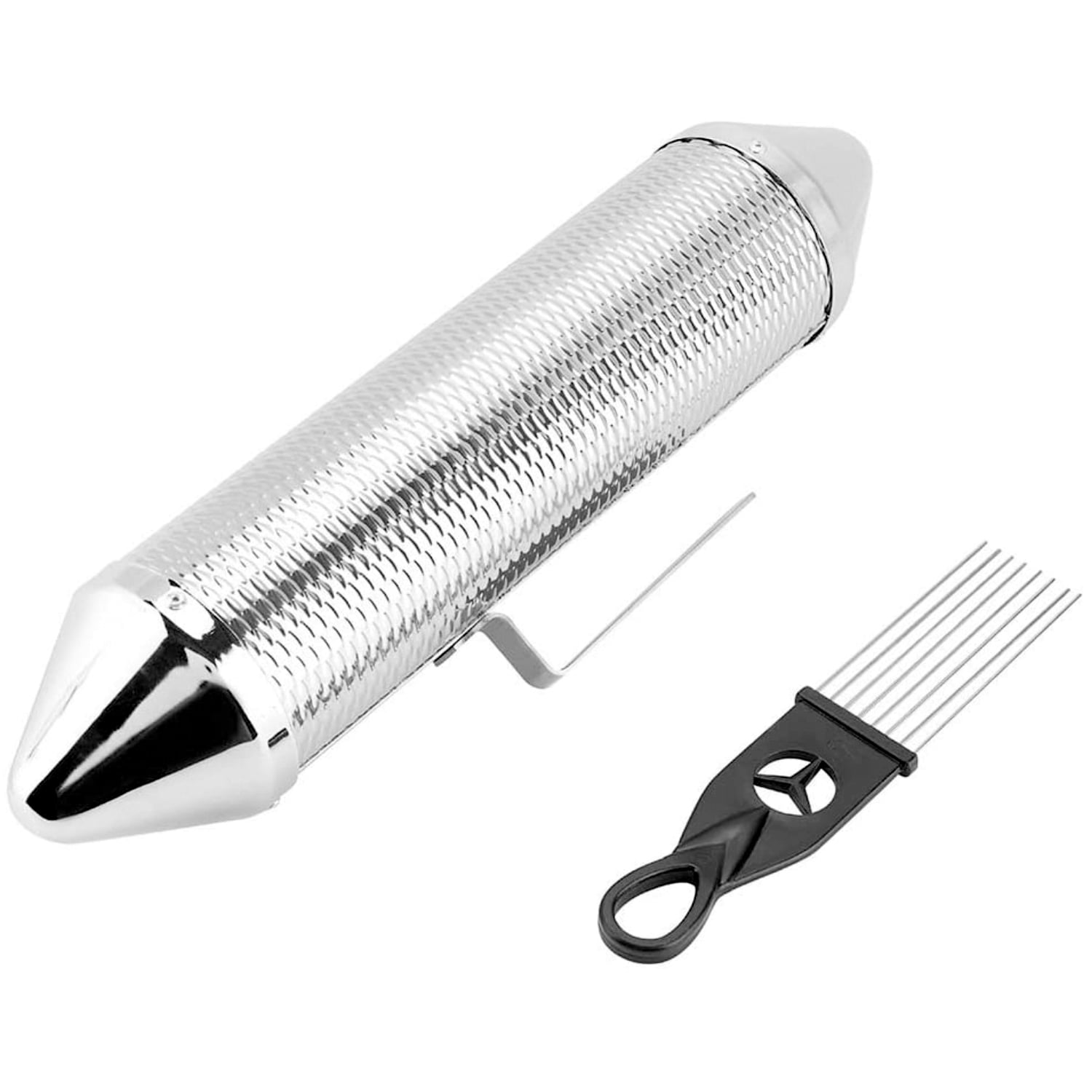 Guiro Tipo Torpedo Color Plata + Cepillo - PS | Lider