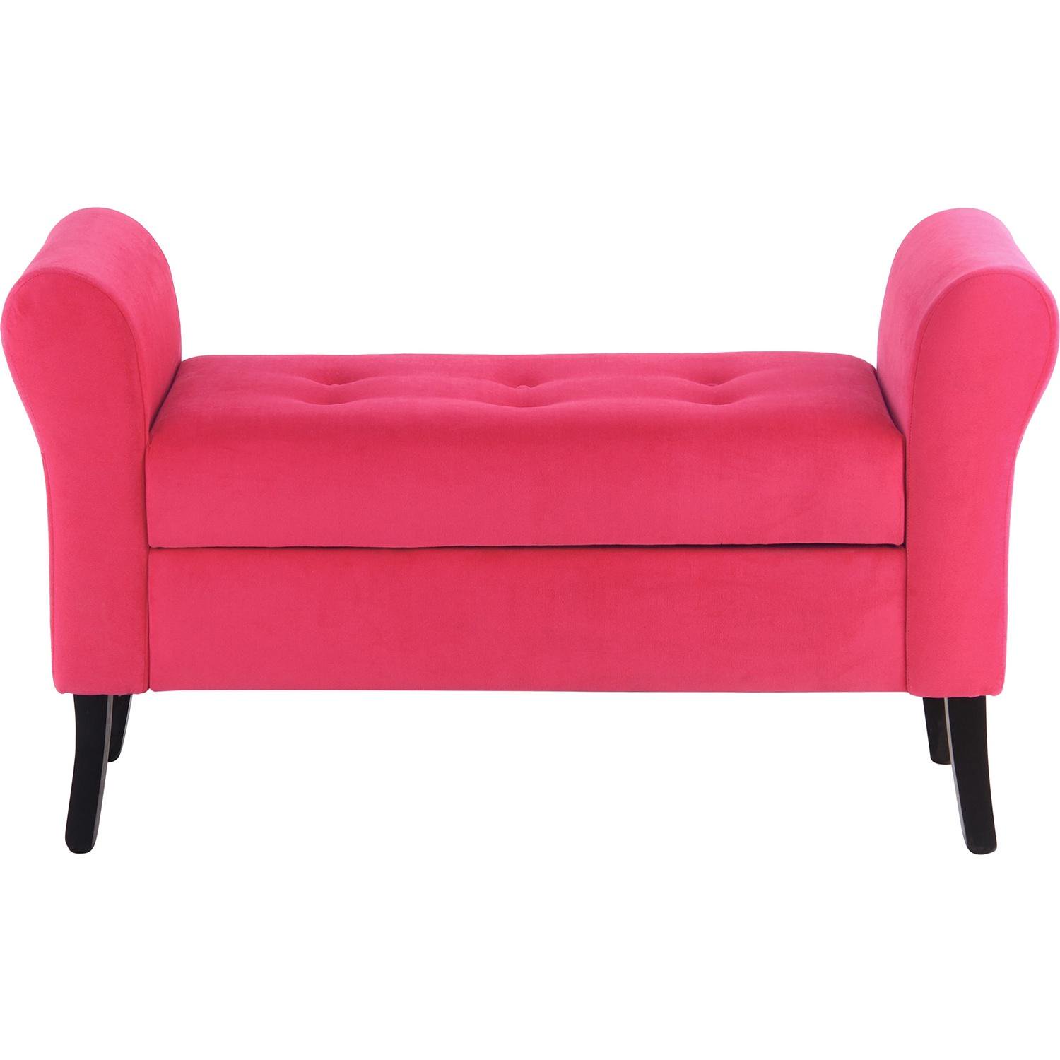 Banqueta Baul Lua 2C Felpa 20 Rojo | Lider