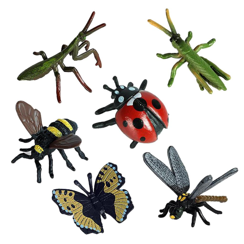 6x Figuras De Insectos De Plástico Insectos Realistas Juguete Niños ...