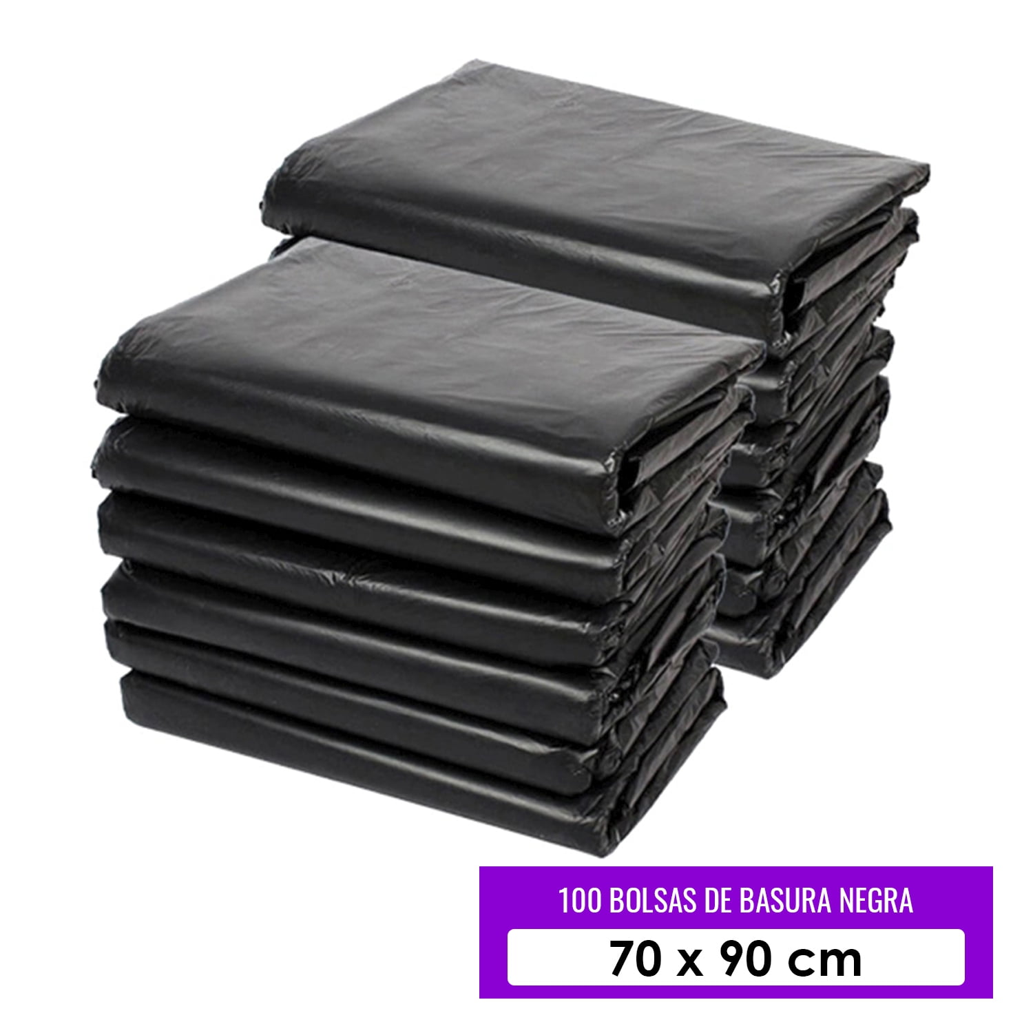 Bolsas de basura negra 70x90 cm 100 unidades | Lider