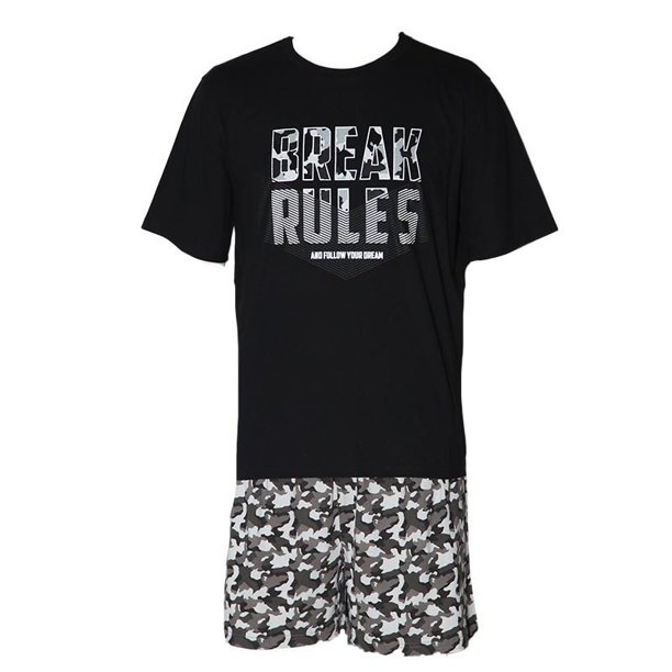 Pijama Short Diseños Hombre Talla XXL Negro | Lider