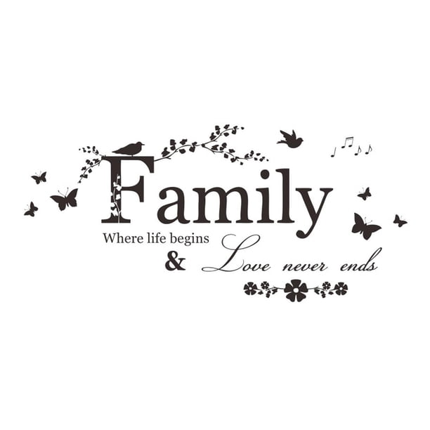 Etiqueta De La Pared De La Letra Familiar PVC Love Family Wallpaper ...