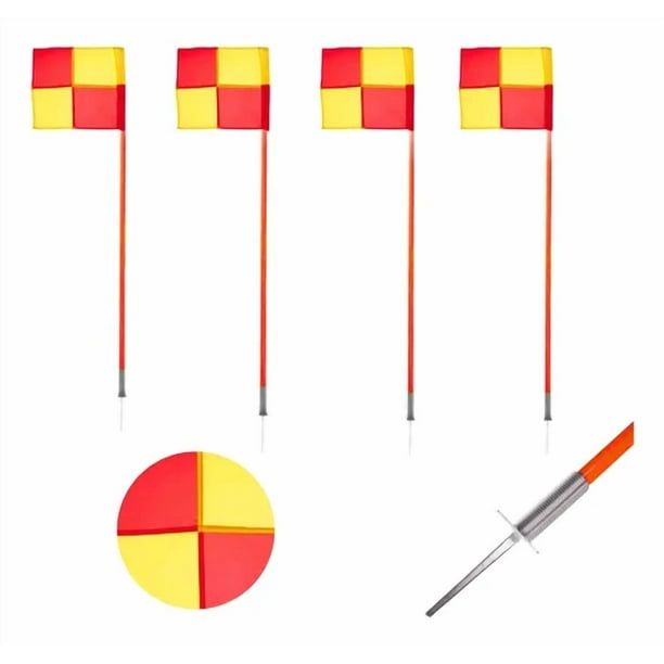 Pack X4 Banderines Corner Pole Con Estacas 1.50mtrs | Lider