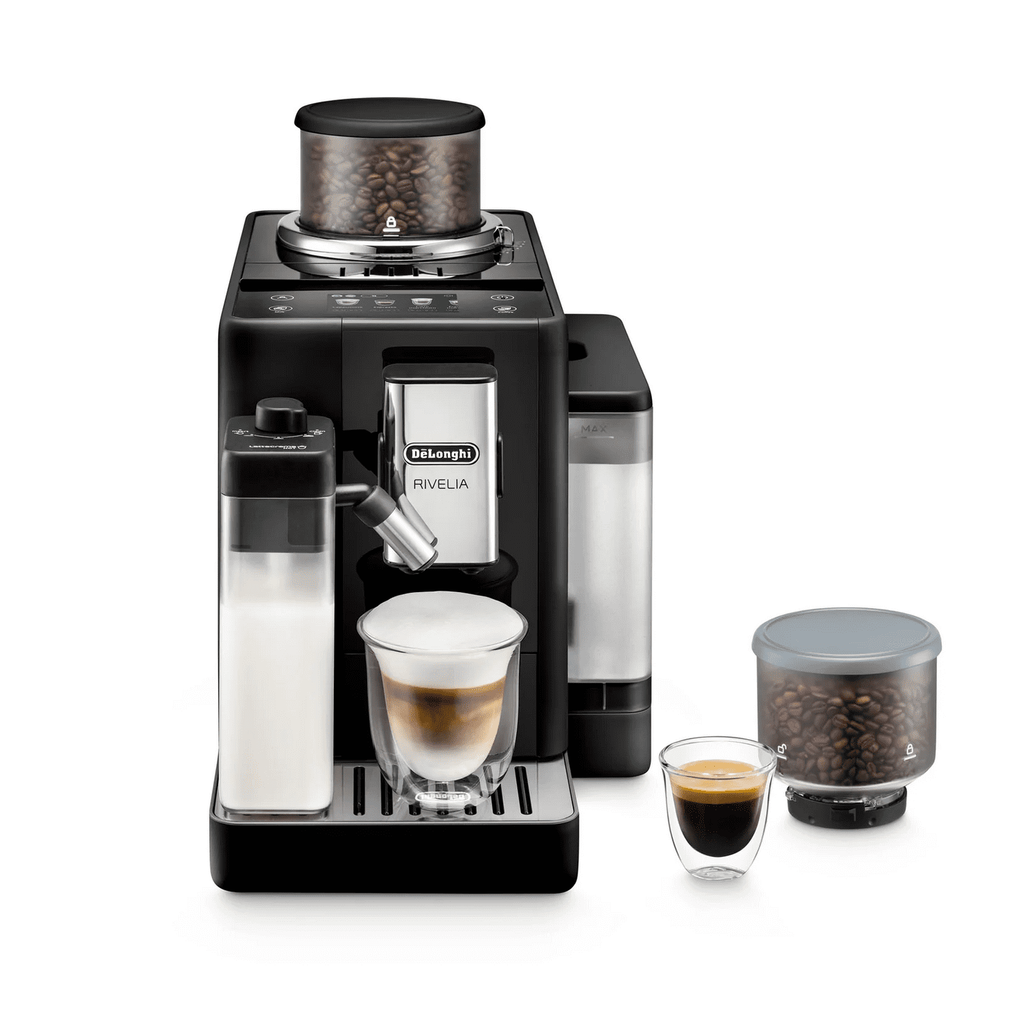 Cafetera Superautomatica DeLonghi Rivelia Latte Negra | Lider