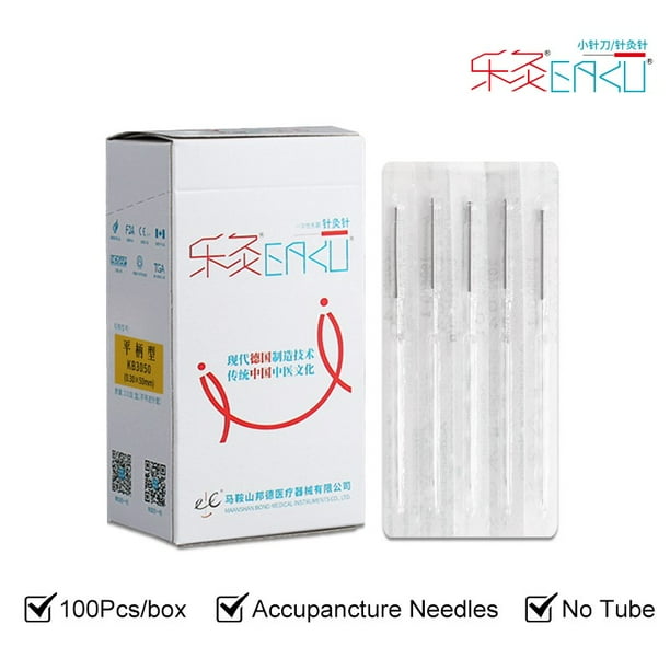 EAKU KB Type 100pcs Acupuncture Needle Beauty Massage Disposable ...