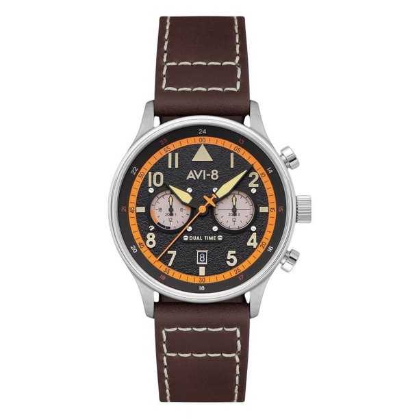 Reloj AVI-8 Hawker Hurricane Carey Dual Time Imperial War Museums Edition Black Dial Quartz AV ...