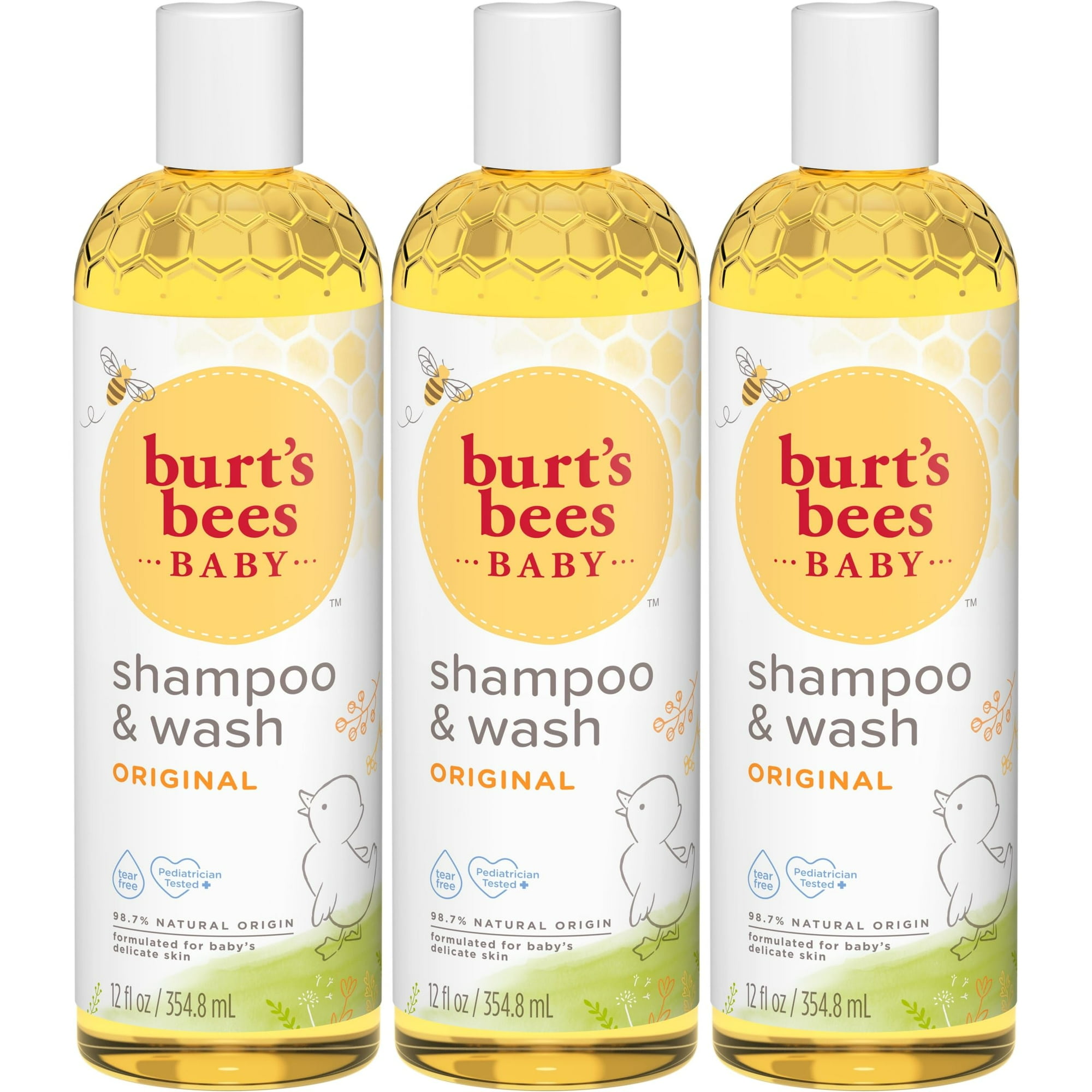 Champú y jabón para bebés Burt's Bees Original, 360 ml (paquete de 3 ...