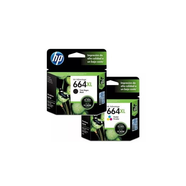 Pack Tintas hp 664XL Original Negro / Tricolor 1115/2135 | Lider