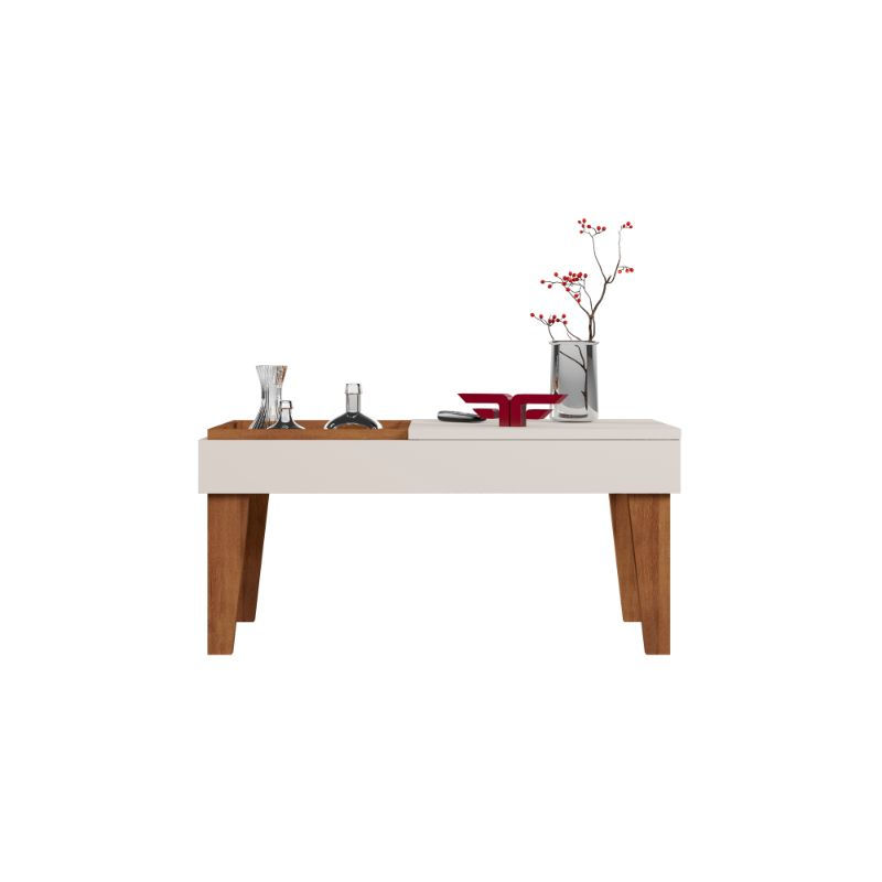 Mesa Centro Veneza Rectangular Blanco Mate - Café | Lider