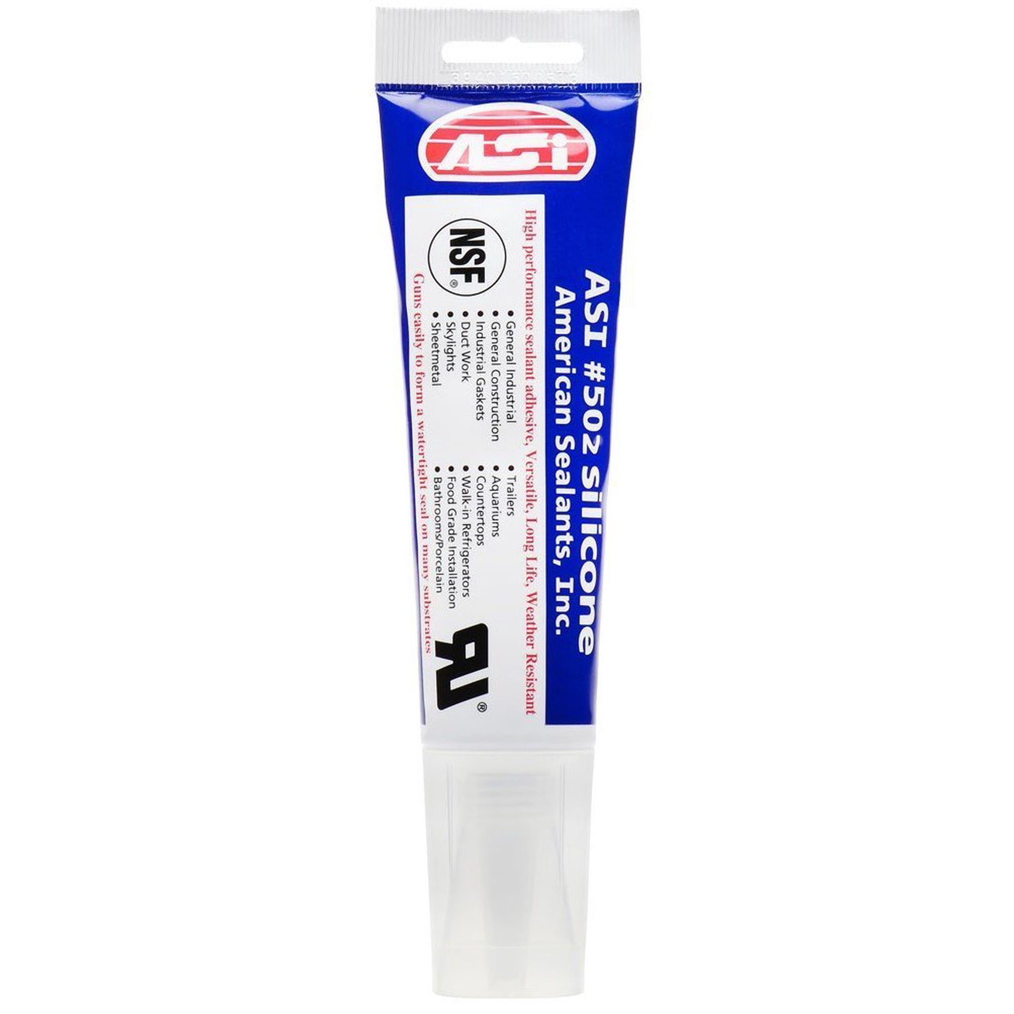 Sellador de silicona ASI 100 % RTV - Tubo flexible de 2.8 oz - Blanco ...