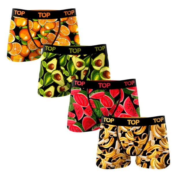 Bóxer Medio Niño Algodón Pack 4 Icónico - Juicy Fruits C2 TOP | Lider