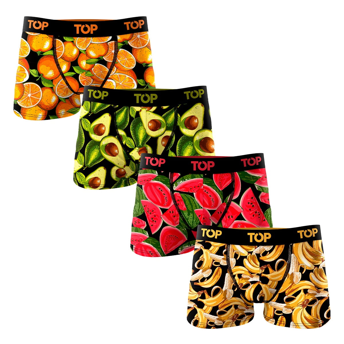 Bóxer Medio Niño Algodón Pack 4 Icónico - Juicy Fruits C2 TOP | Lider