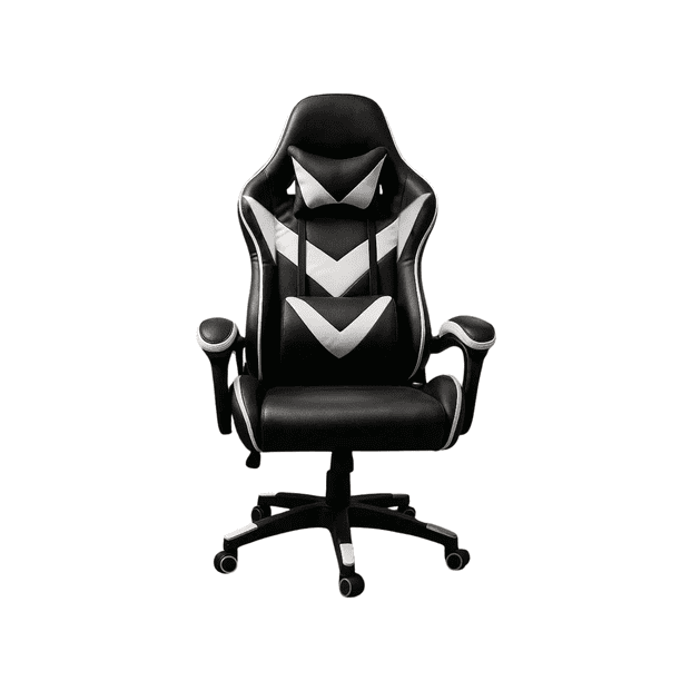 Silla Gamer Negro Blanco Ergonómica Reclinable Con Elevación | Lider