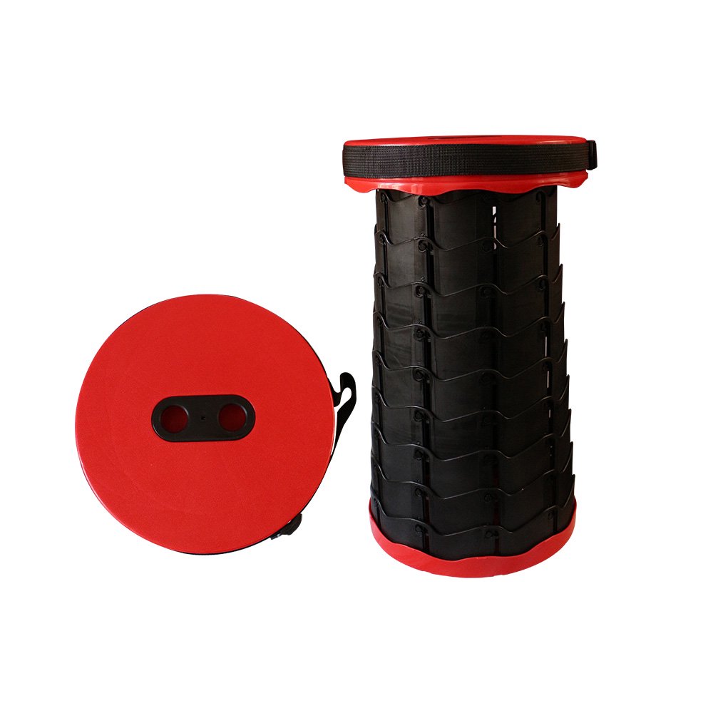 Taburete Piso Plegable Camping Retráctil Rojo | Lider