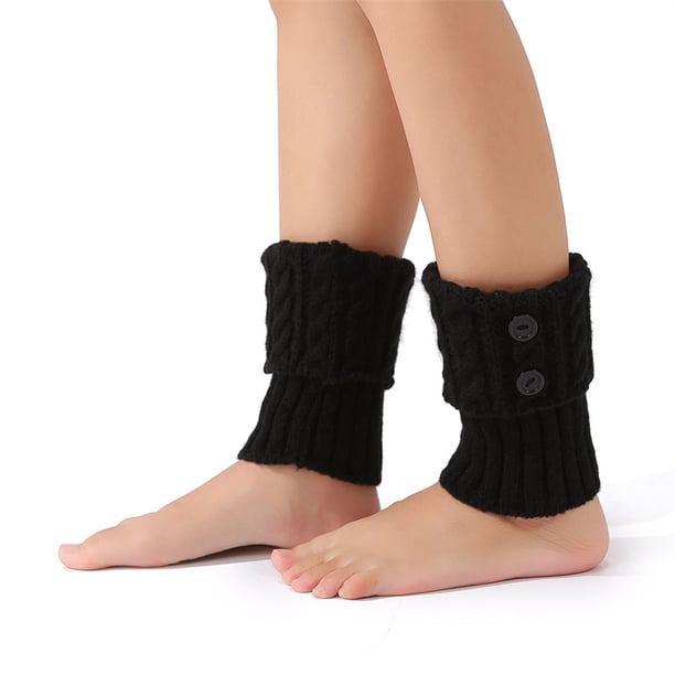 Xiao Hua 3 pares de botas de invierno abrigadas: cubrebotas de punto ...