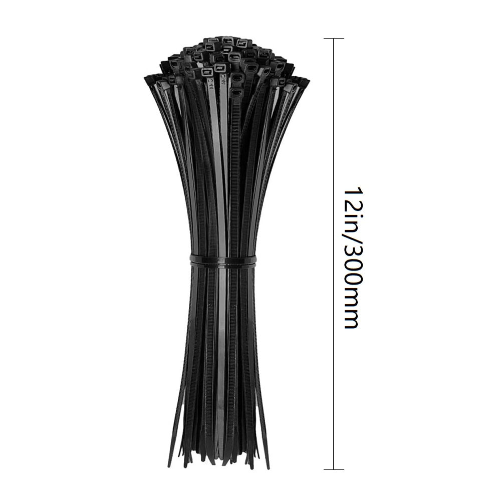 100 Pack Cable Zip Ties, Assorted Sizes (12/8/6/4 Inches) , Multi ...