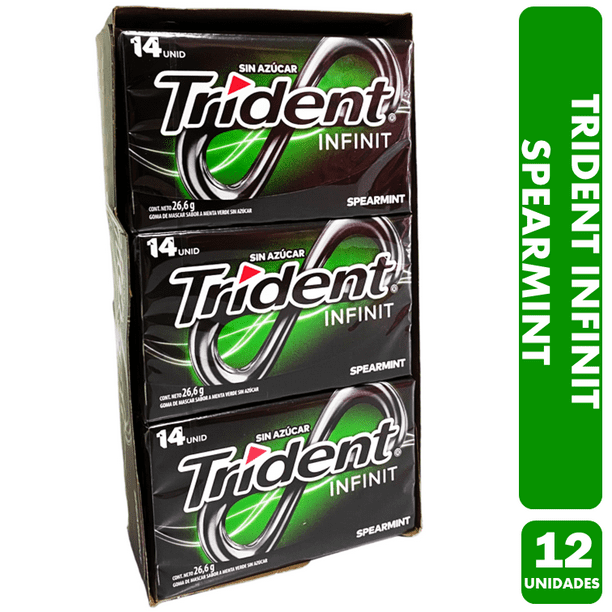 Trident Verde Sin Azúcar Infinit Spearmint (Caja Con 12 Un) | Lider