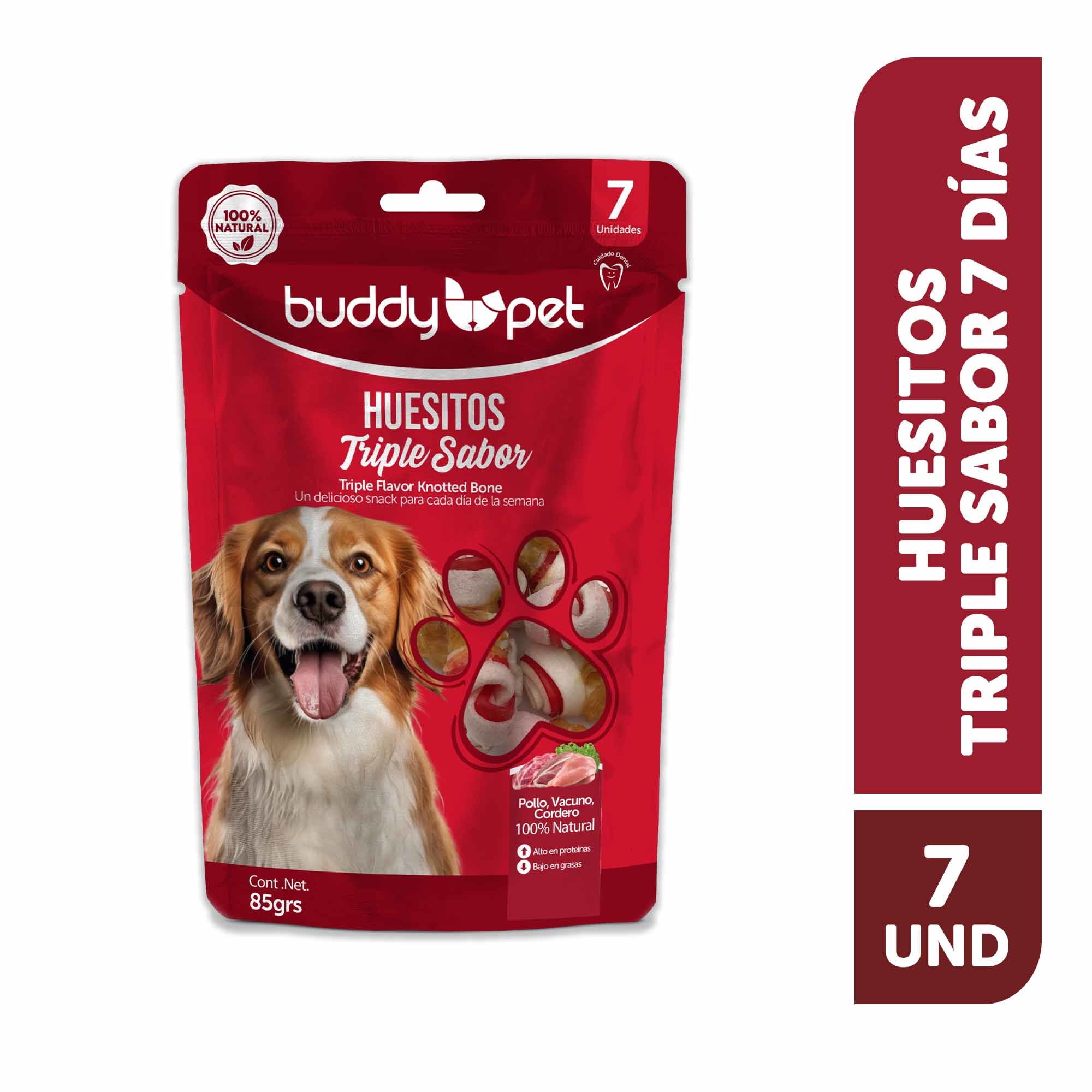 Snack Perro Adulto Huesitos Sabor Pollo, Vacuno y Cordero Bolsa | Lider