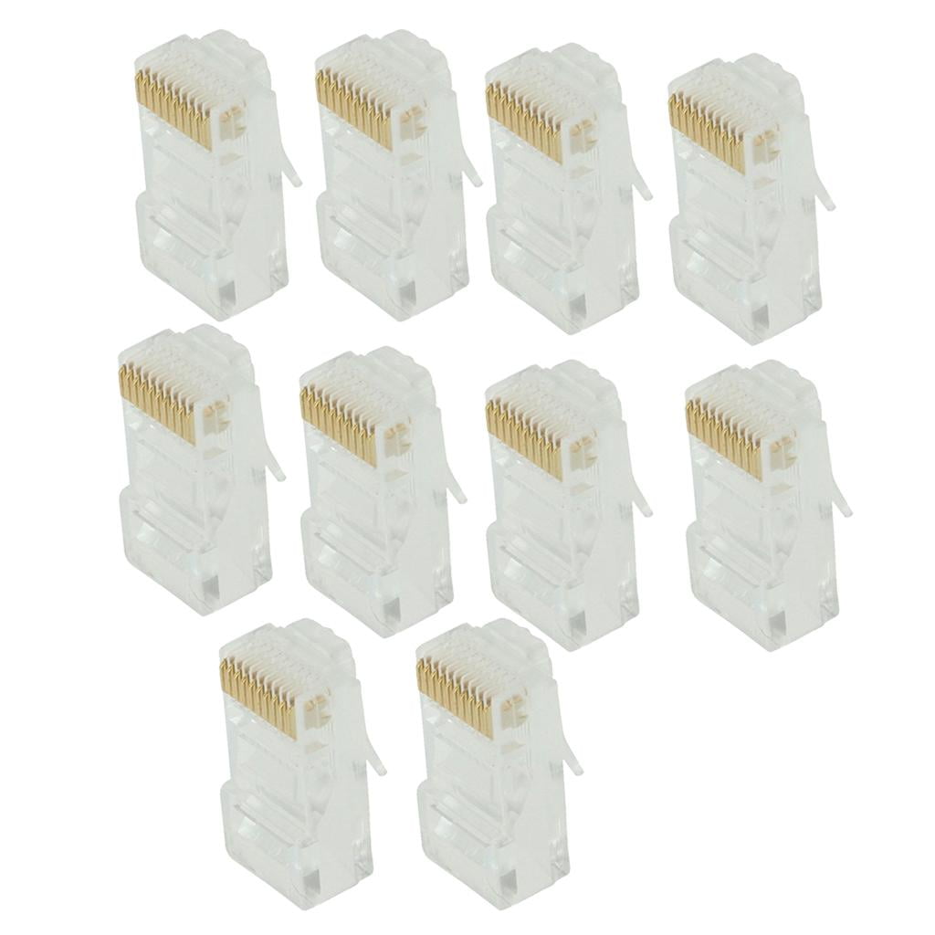 10 Piezas Módulo Jack Keystone RJ50 Conector de Red Claro (Módulos RJ50 ...
