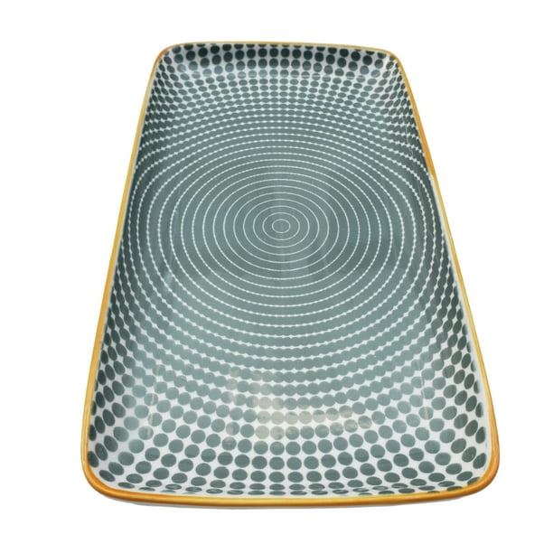 Plato Loza Rectangular Verde 23x12.5x2cm | Lider