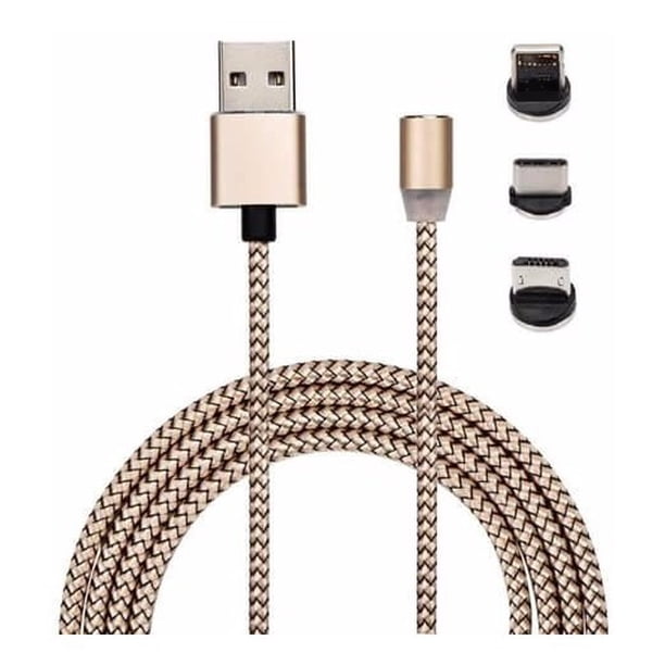 Cable Magnético Con Luz Led Indicadora 360° 3 En 1 | Lider