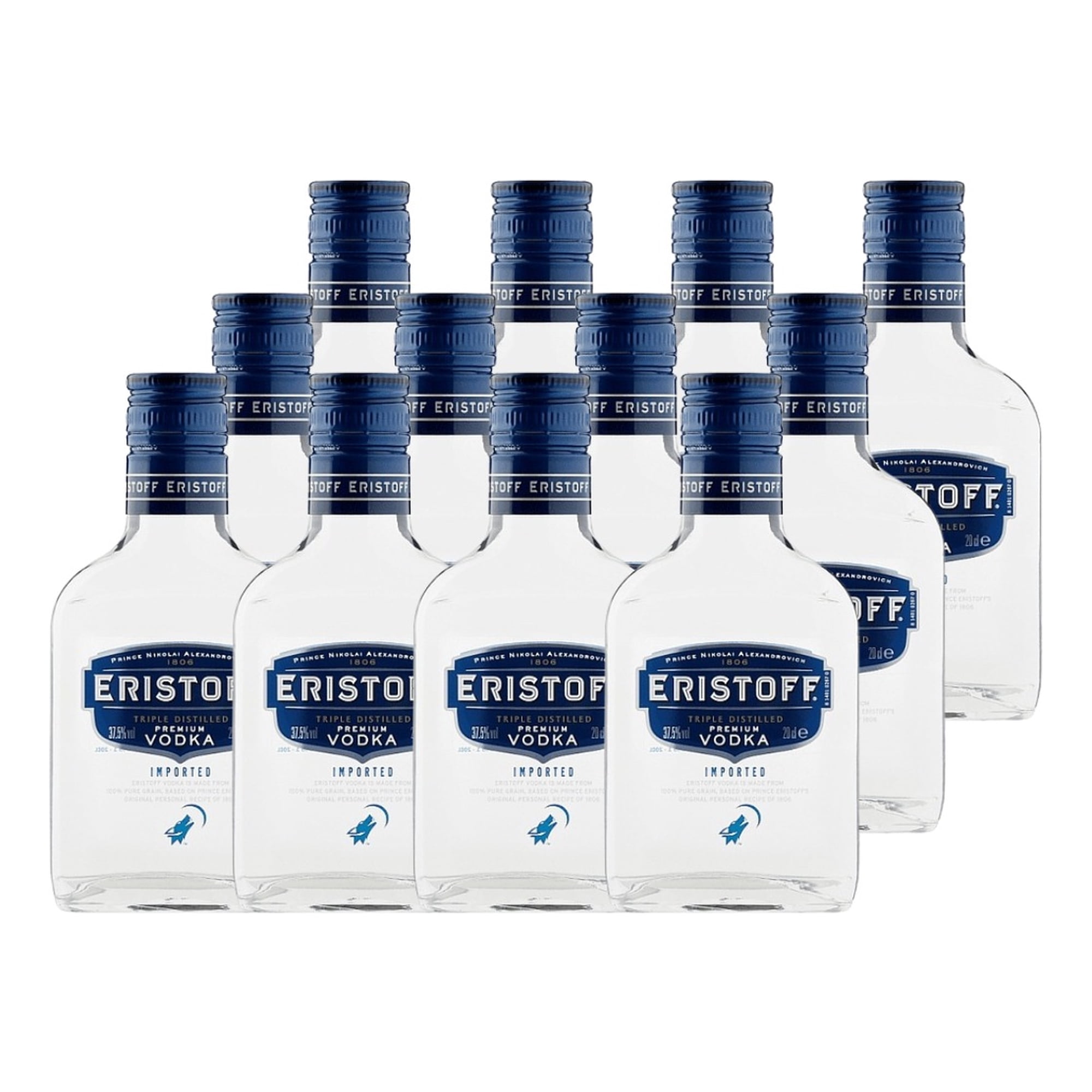 Caja 12 Vodka Eristoff Petaca 190 cc | Lider