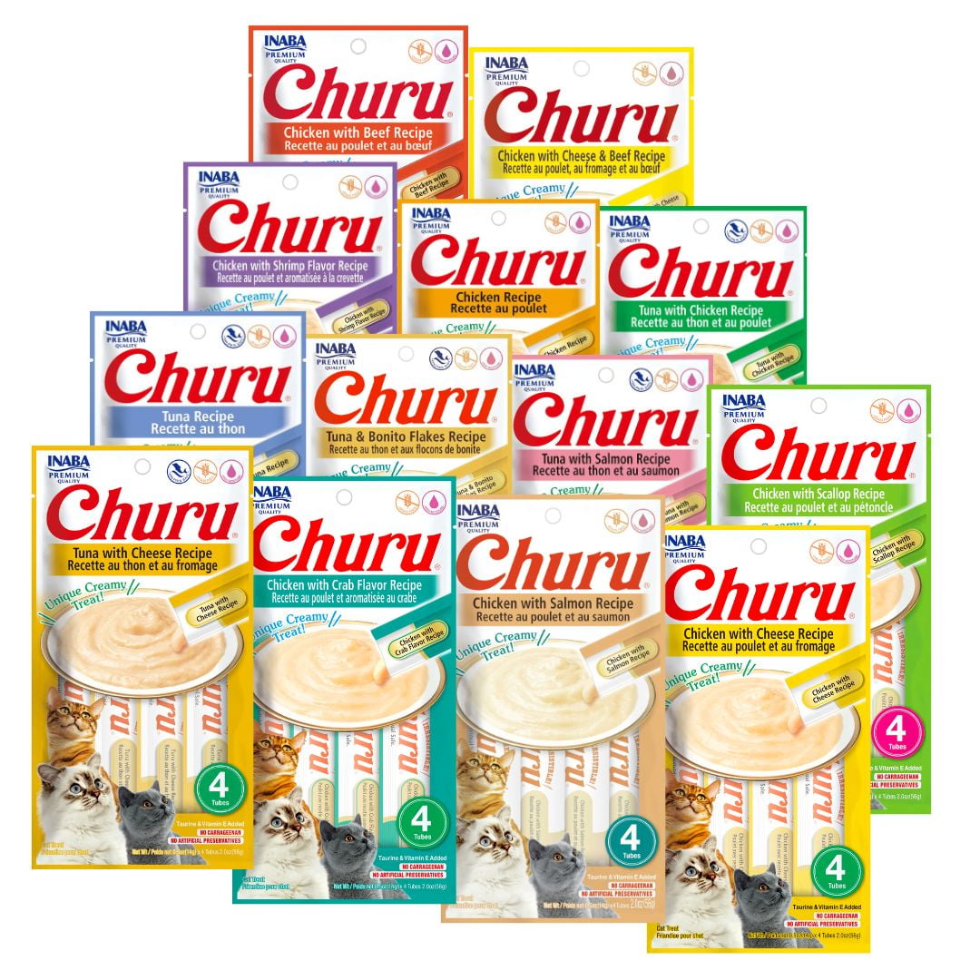 Churu Gatos - Pack 13 Variedades - 52 Tubitos - Snack Premio | Lider