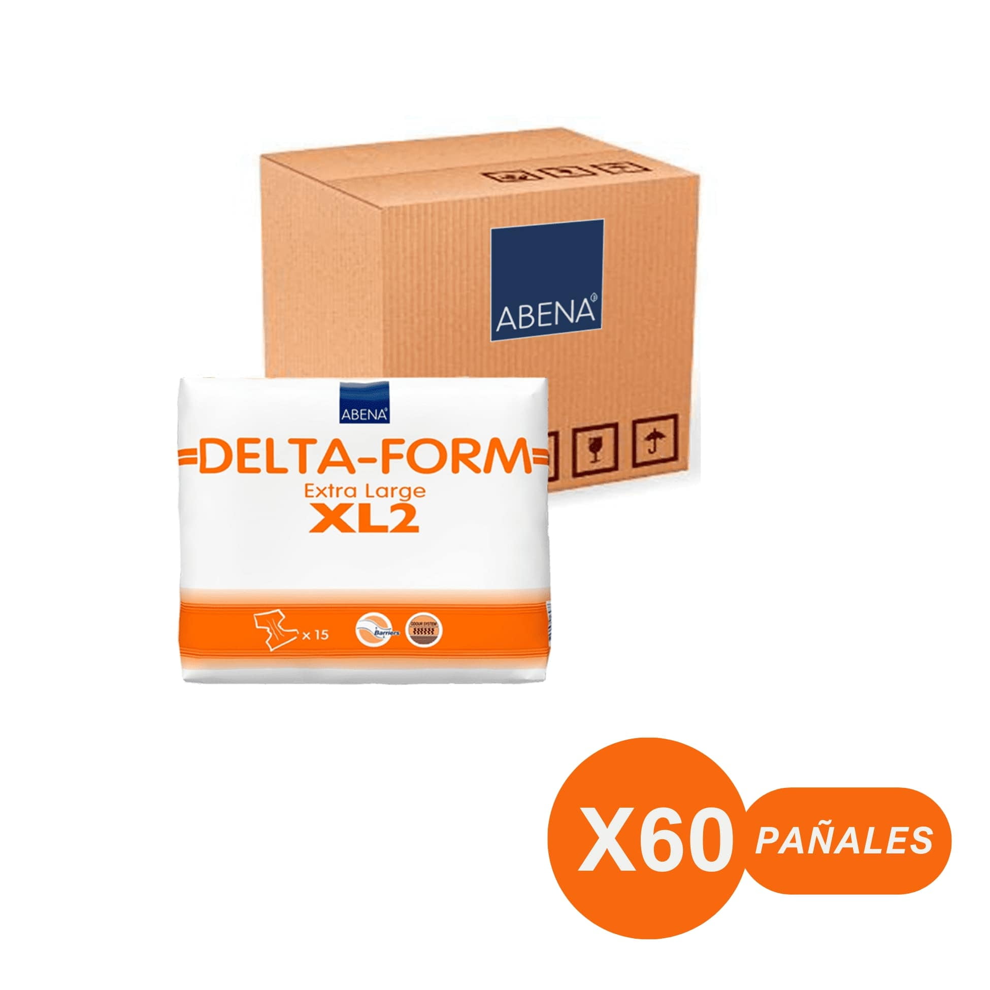 Caja Pañales Adultos Anatómicos Delta-form Xl2 -extra Grandes- 60 ...