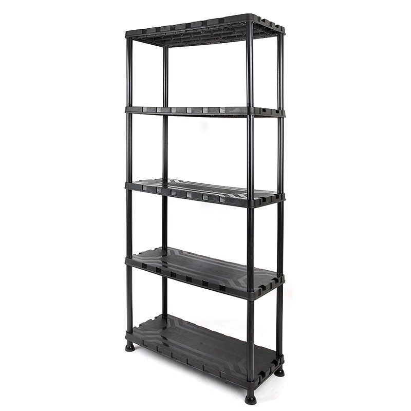 Rack Estante Plástico 5 niveles negro | Lider