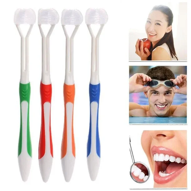 3-Sided Toothbrush Ultrafine Soft Bristle Adult Tooth Brush for Health ...