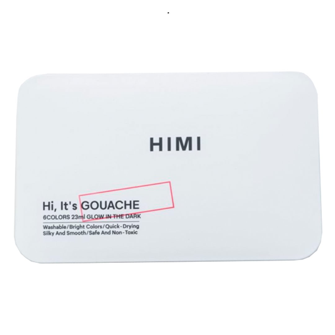 Set Himi gouache brillo en la oscuridad 6 colores 23ml | Lider