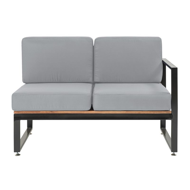 Sofá 2C Derecho Arrayan Nogal-Gris Perla | Lider