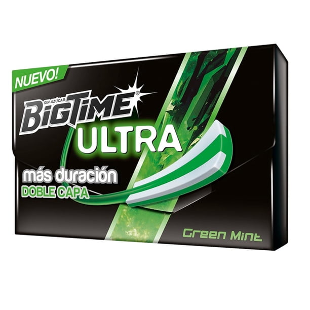 Chicle Bigtime ultra green, 24 g | Lider