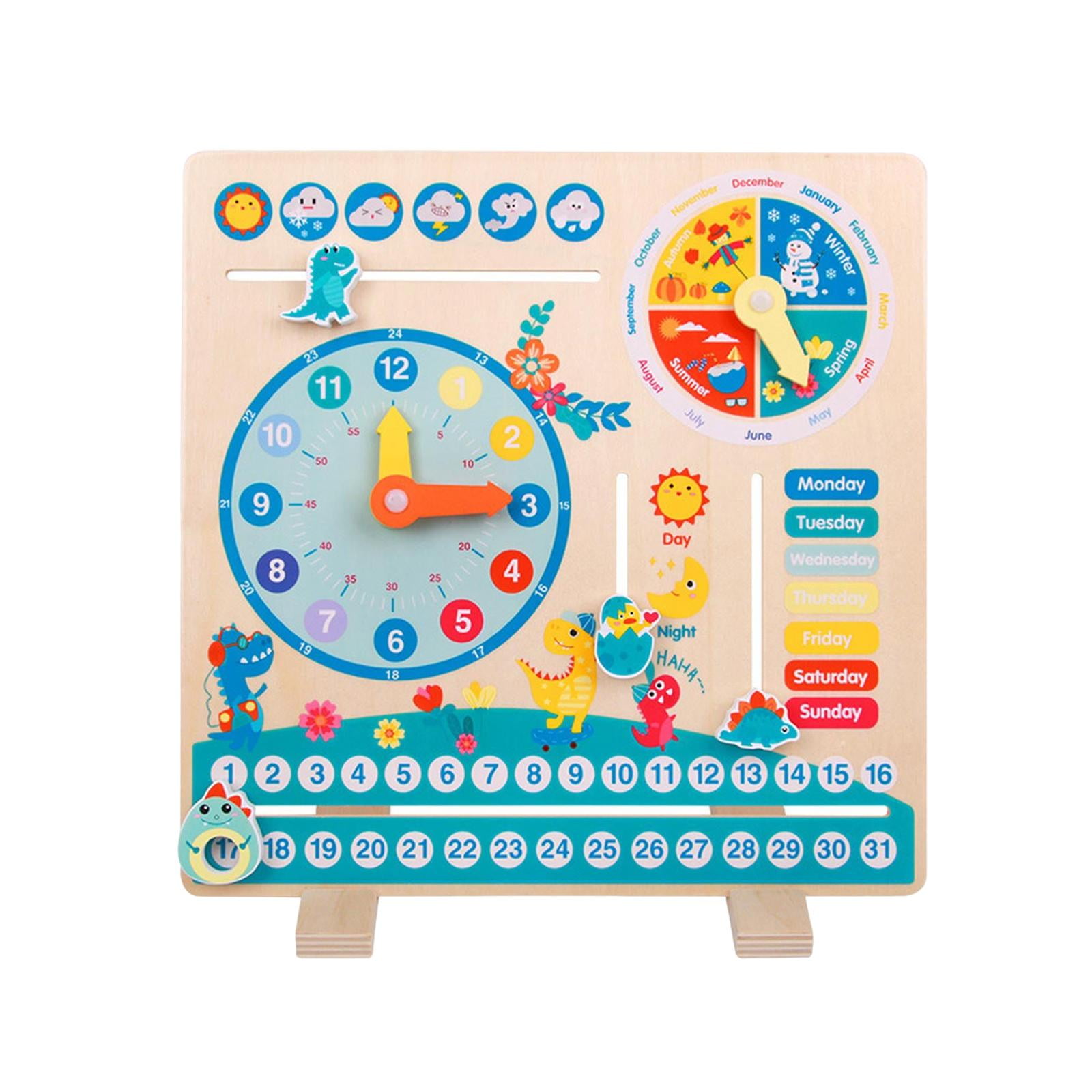 Calendario De Aprendizaje De Madera Calendario Tiempo Juguete De ...