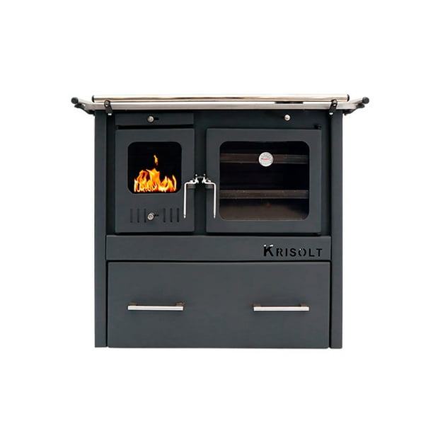 Cocina a Leña combustión lenta KM90 Negro | Lider