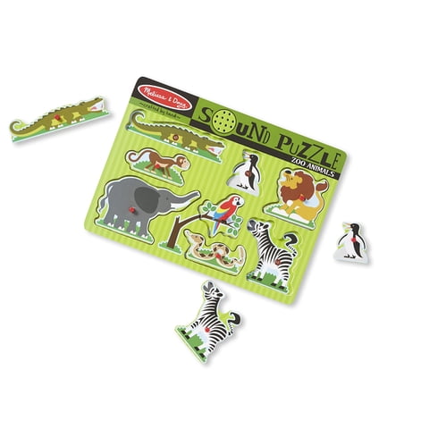 Melissa & Doug - Puzzle Zoo Animals Sound Con Efectos De