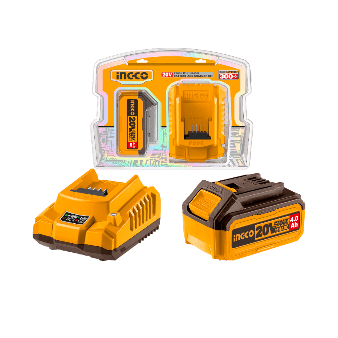 Set De 1 Bateria 4 Ah + 1 Cargador 20v Ingco Fbcpk1214 | Lider