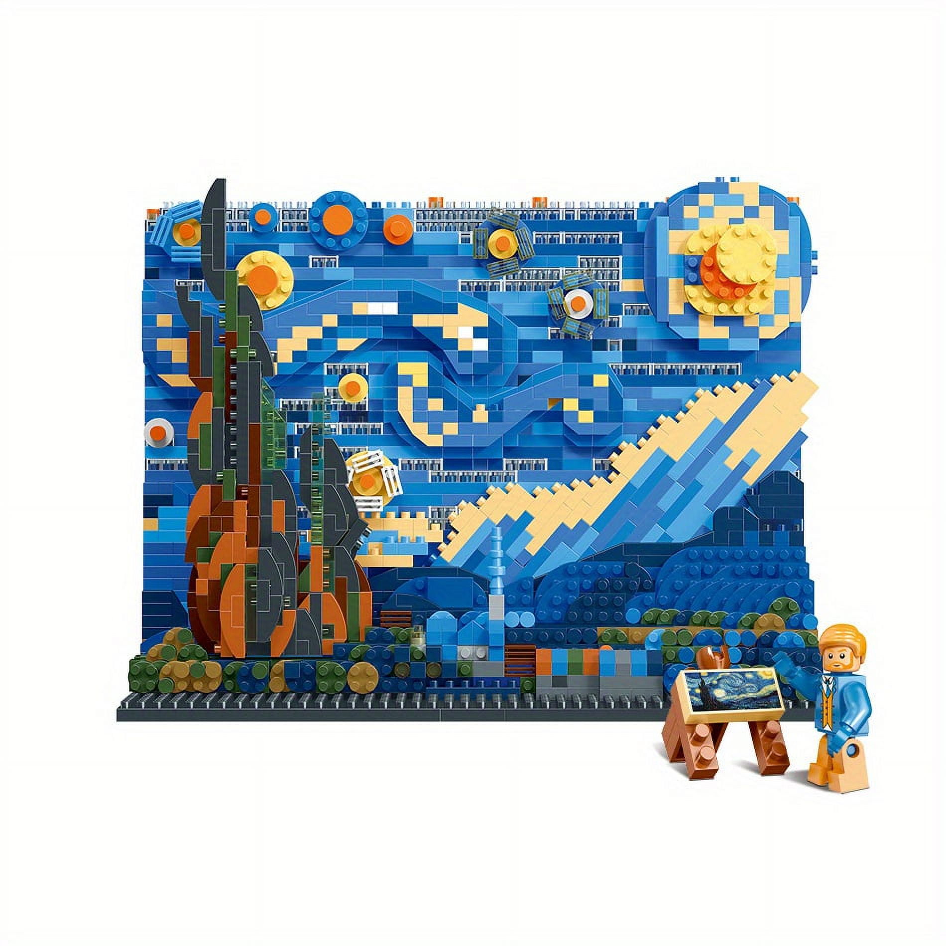 Micro-particle Building Blocks Van Gogh Starry Night Famous Painting ...