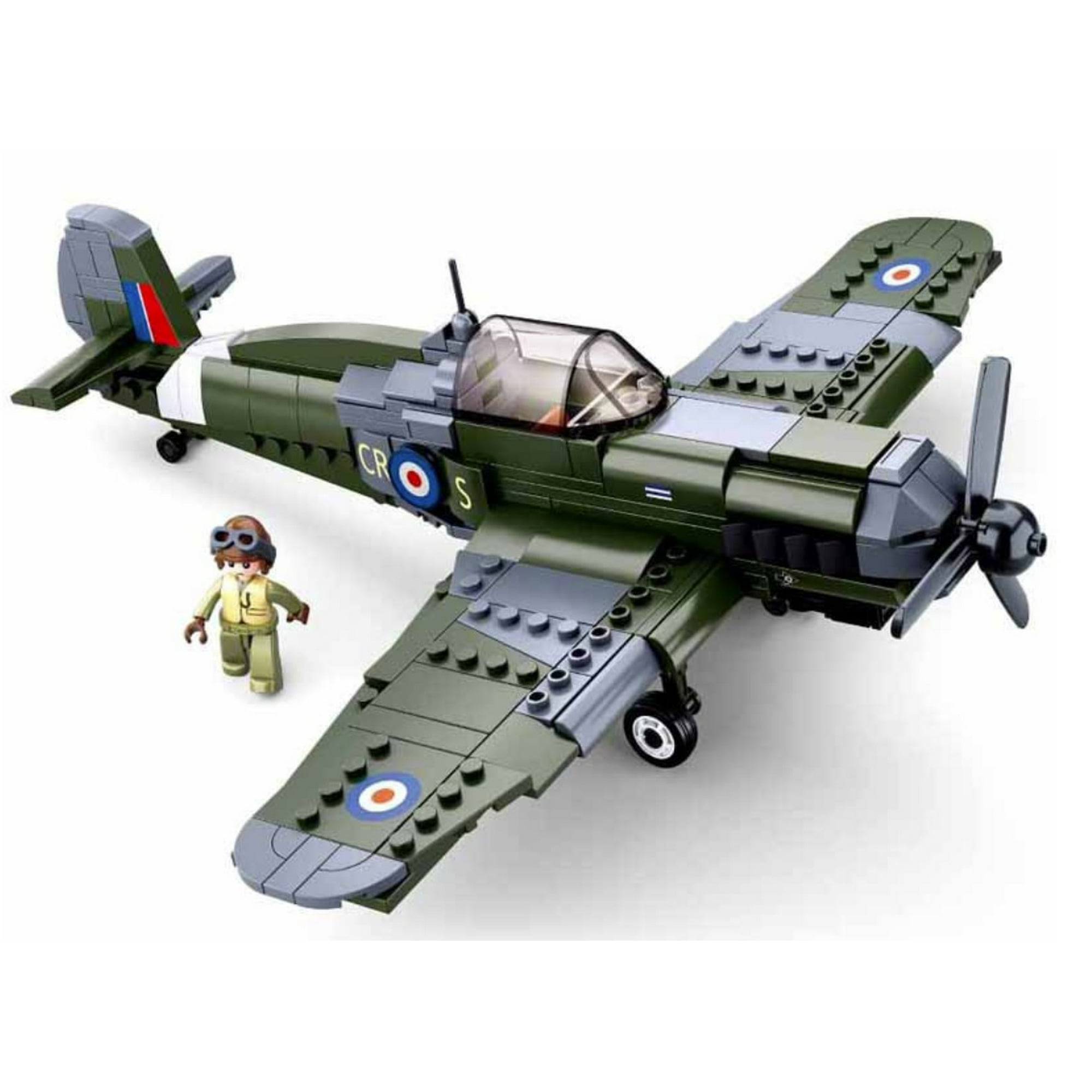 Avión Caza RAF Spitfire, compatible Lego | Lider