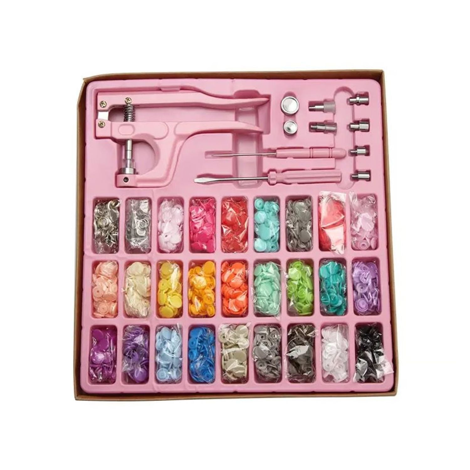 Set Alicate Snap 300 Botones de plasticos Metal a Presion | Lider